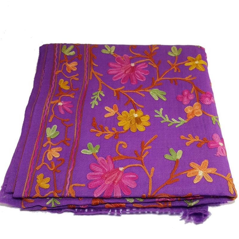 Intricate Embroidery Winter Cashmere Scarf Wholesale